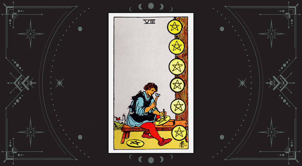 Eight of Pentacles | Suit of Pentacles | Tarot Card Meanings